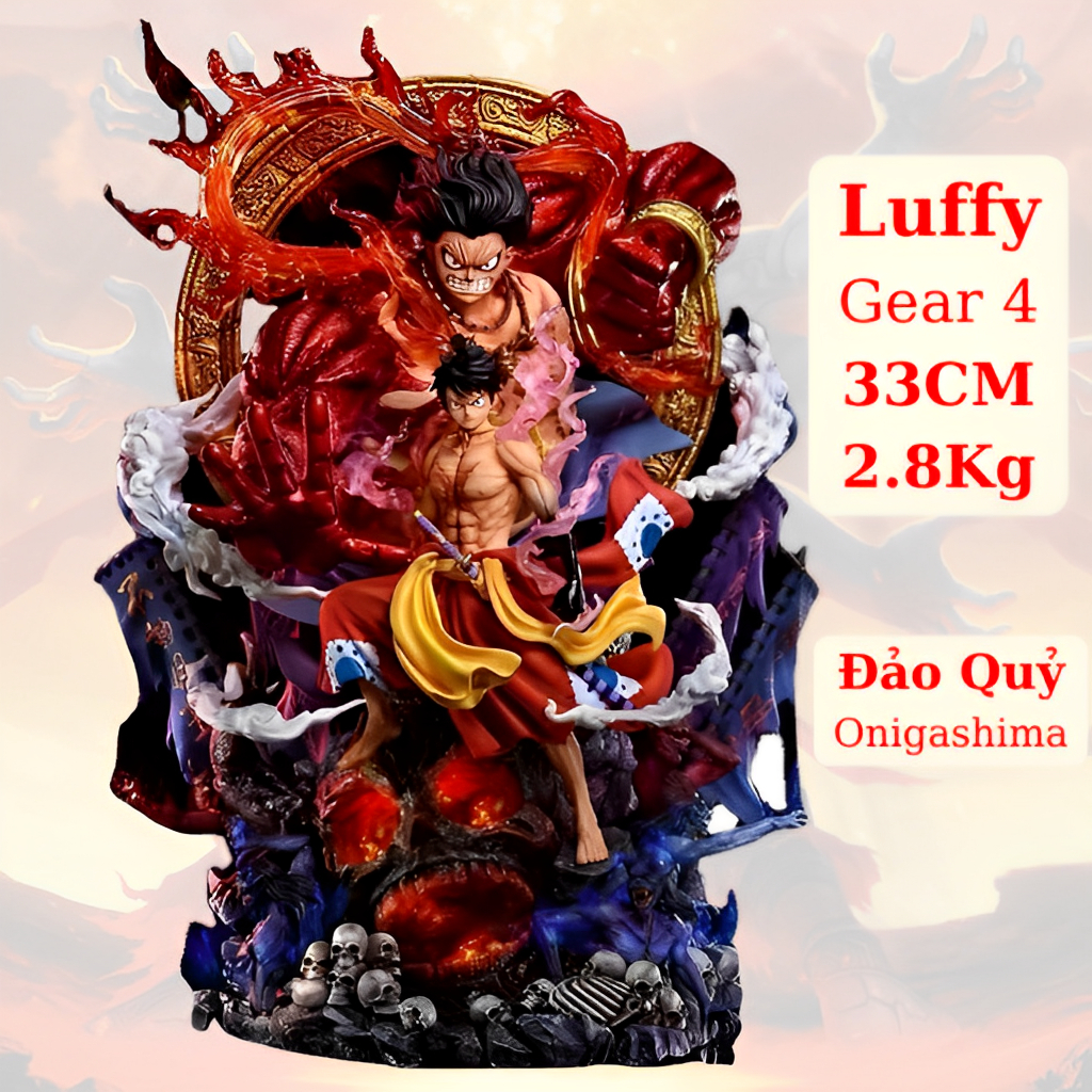 Mô Hình Luffy Gear 4 Đảo Quỷ Onigashima 33Cm 2.8KG Mô hình One Piece ...