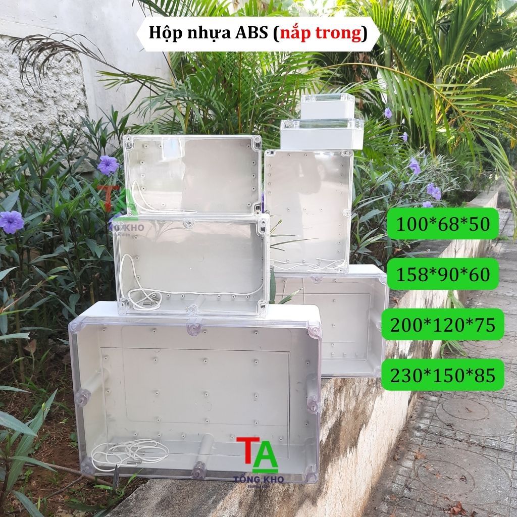 Hộp nhựa nắp trong chống nước ABS (H100*68*50, H158*90*60, H200*120*75, H230*150*85) | Shopee ...