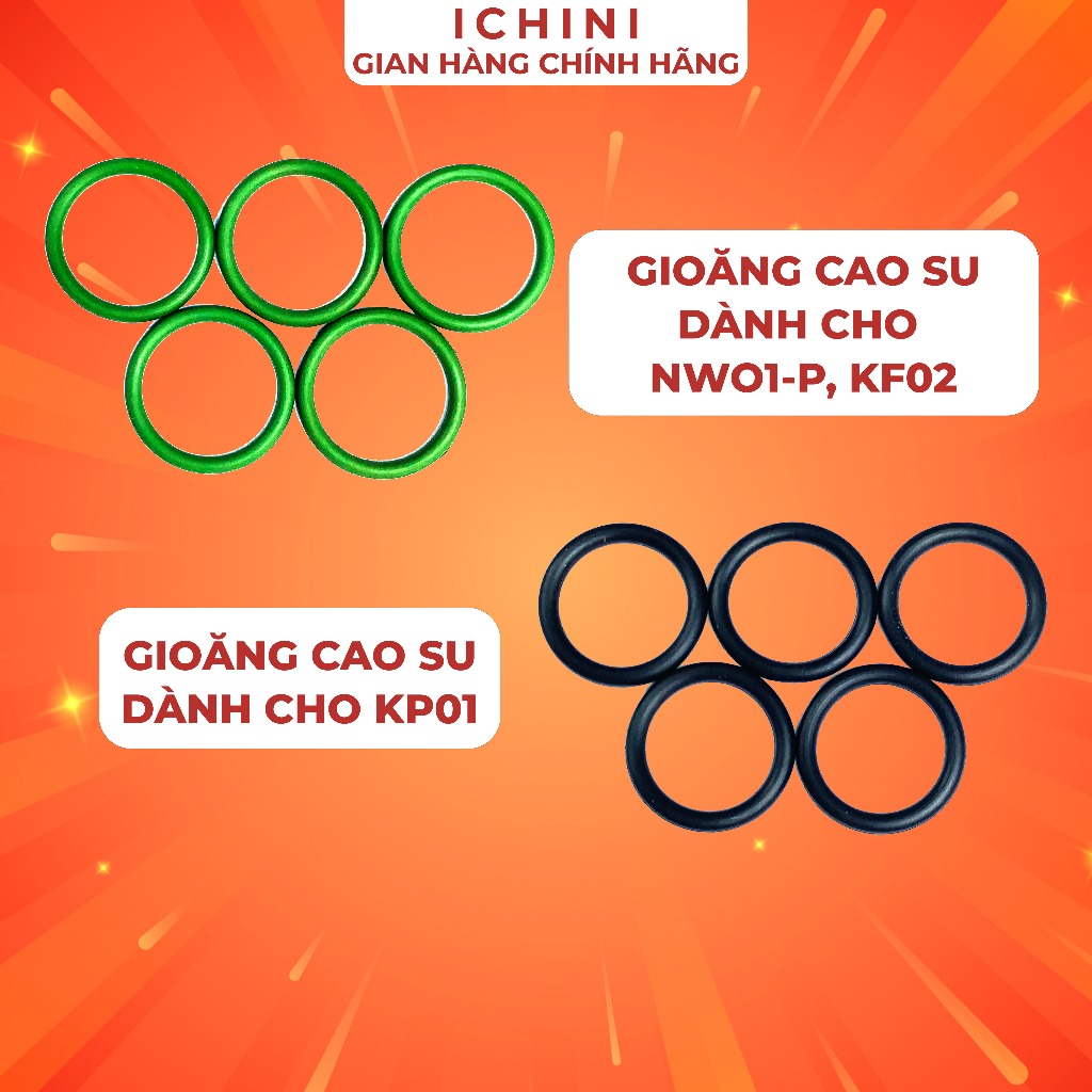 Gioăng cao su xi lanh dành riêng cho bơm lốp ô tô ICHINI mã NW01-P, KF02 và KP01 | Shopee Việt Nam