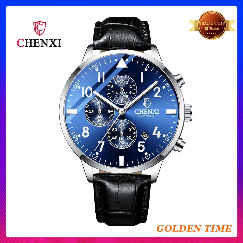 Đồng hồ nam Chenxi, CX.907.937.947G, đồng hồ CHENXI chính hãng, Mặt kính Sapphire chống nước ...
