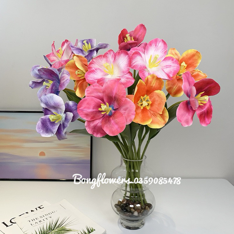 Hoa giả - hoa tuy líp nở cành dài 60cm đường kính bông 15cm | Shopee Việt Nam