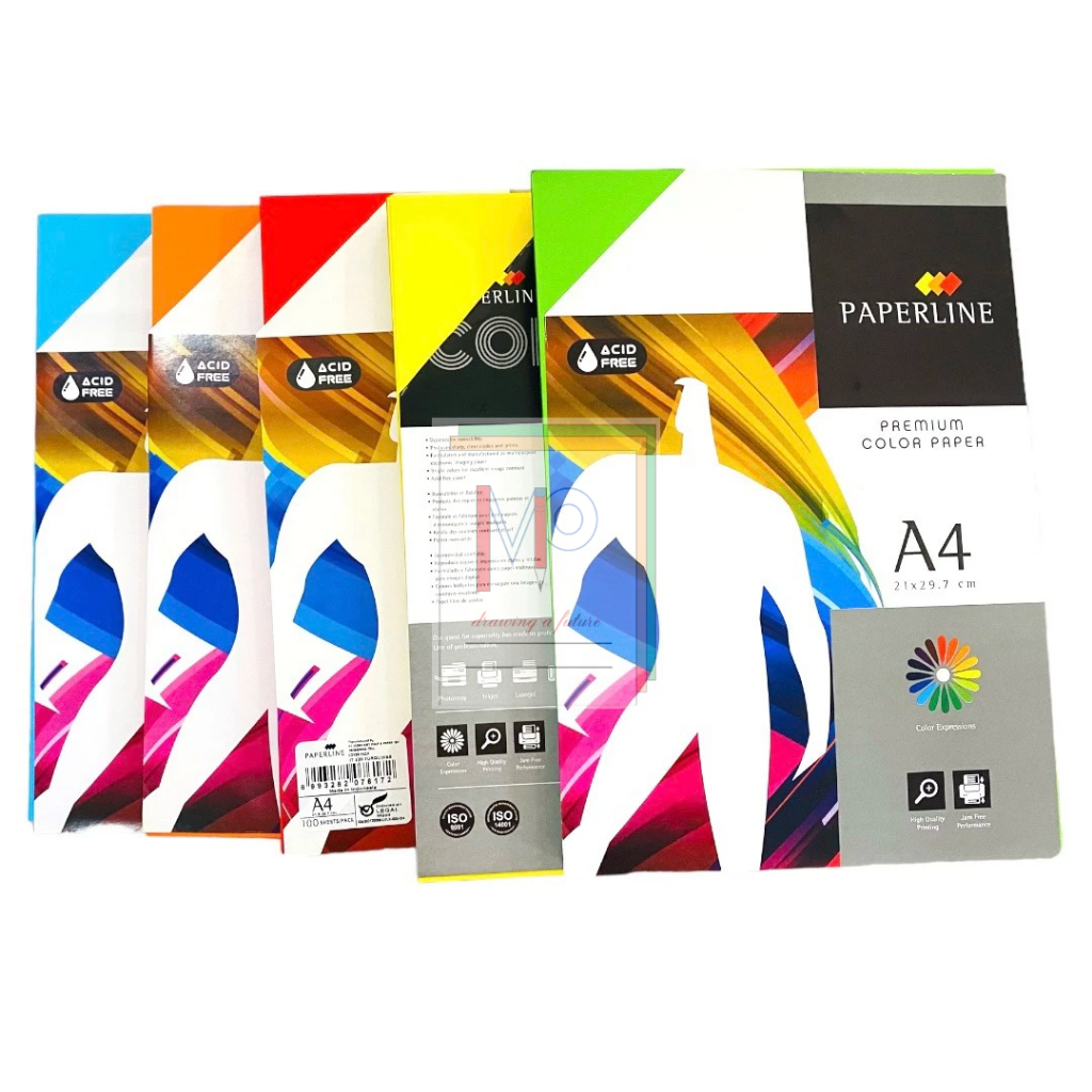 ( Xấp 100 tờ) Giấy Paperline A4 - 100 tờ - Giấy bìa màu paperline a4 ...