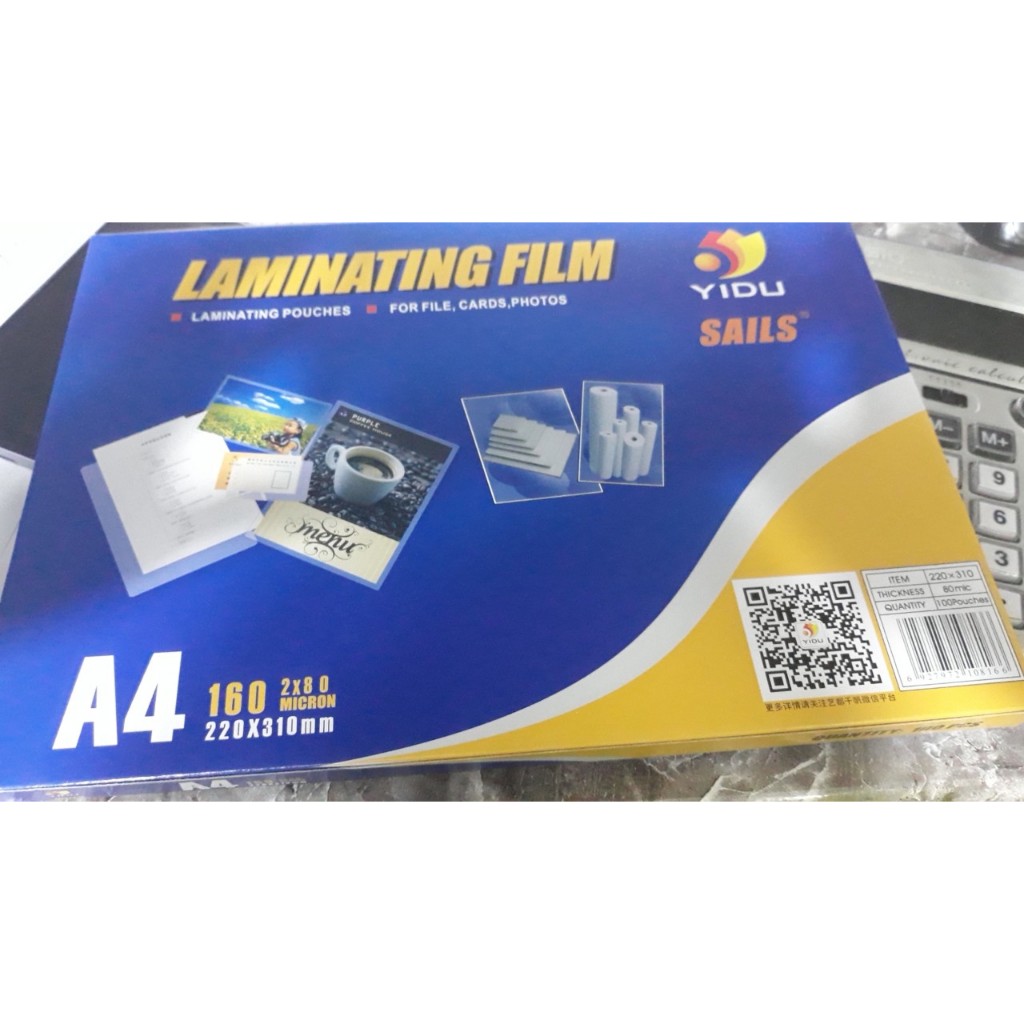 Giấy ép plastic A4, Nhựa ép plastic, màng ép A4 80Mic Yidu chính hãng (hộp 100 tờ) | Shopee Việt Nam