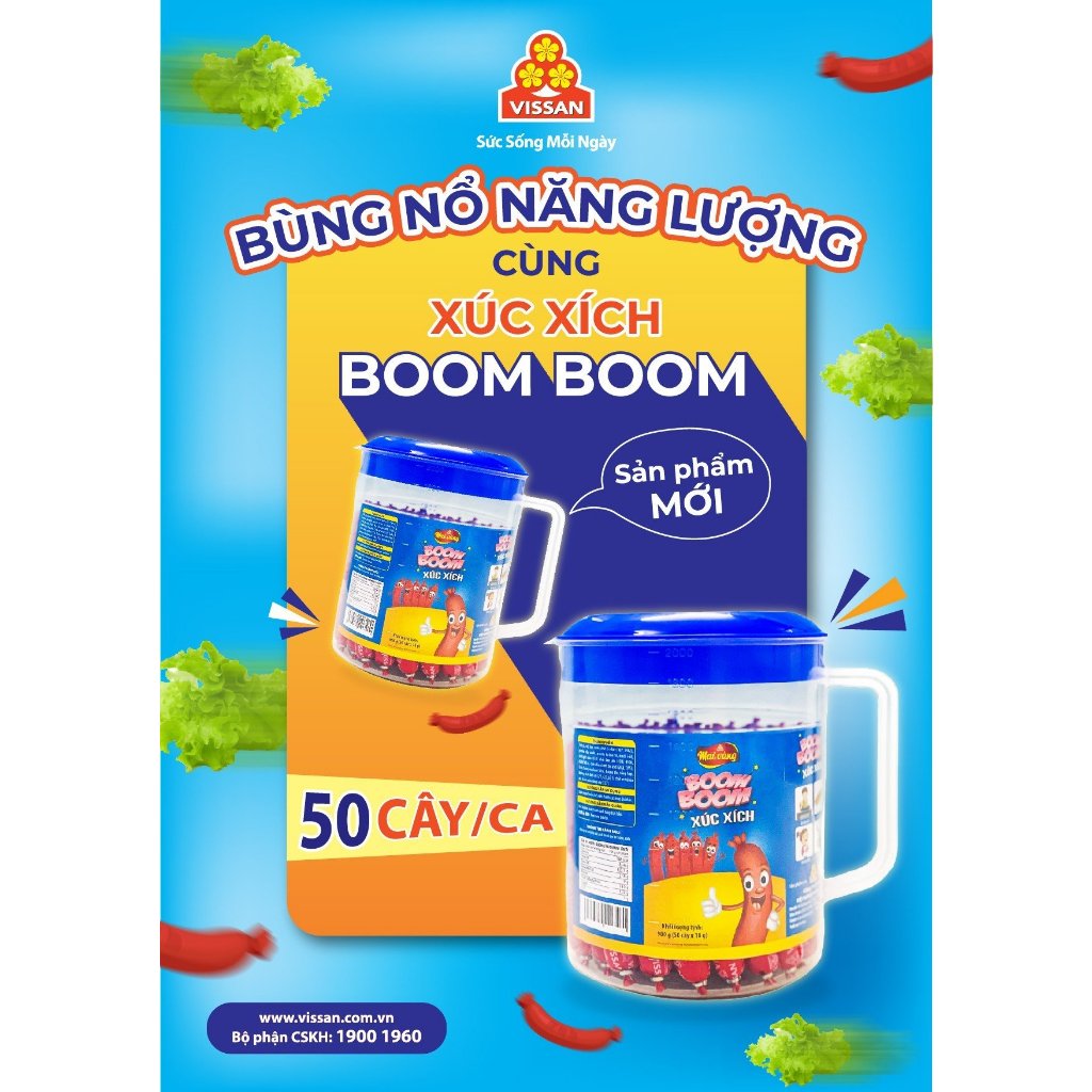 Xúc Xích Boom Boom 18g (ca nhựa 900g) | Shopee Việt Nam