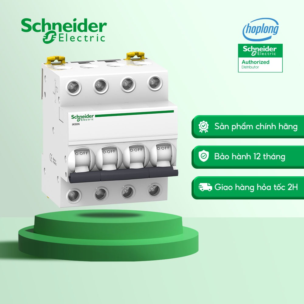 Cầu dao tự động MCB Schneider A9K24440 dòng Acti9 iK60N, 4P, 40A, 6kA | Shopee Việt Nam