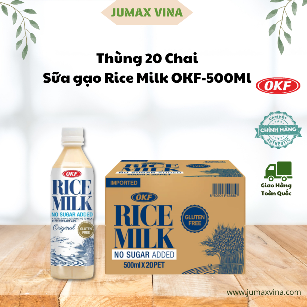 THÙNG 20 Chai Sữa gạo đường ăn kiêng Rice Milk OKF- 500ml | Shopee Việt Nam