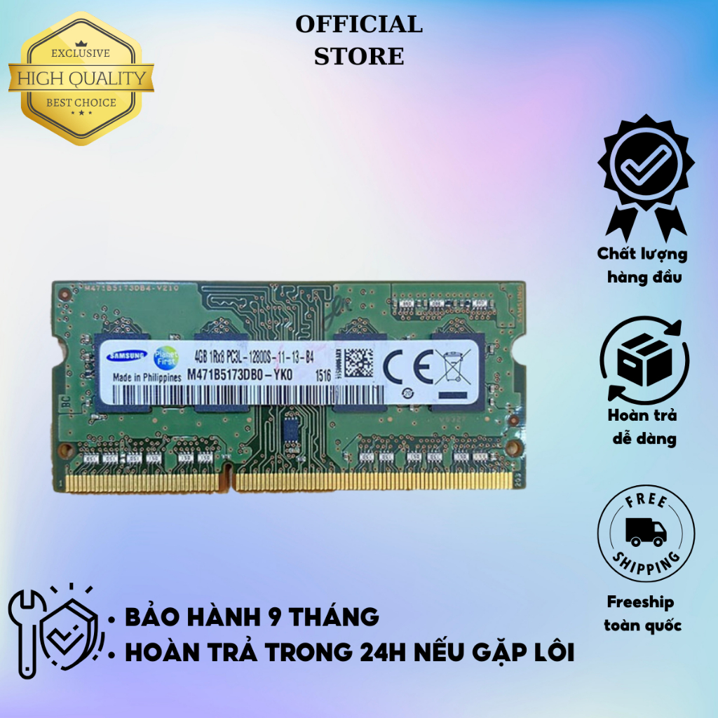 Ram PC3L 4G, 8GB 12800S Laptop Hàng Zin Chất lượng cao Tháo Máy SamSung ...