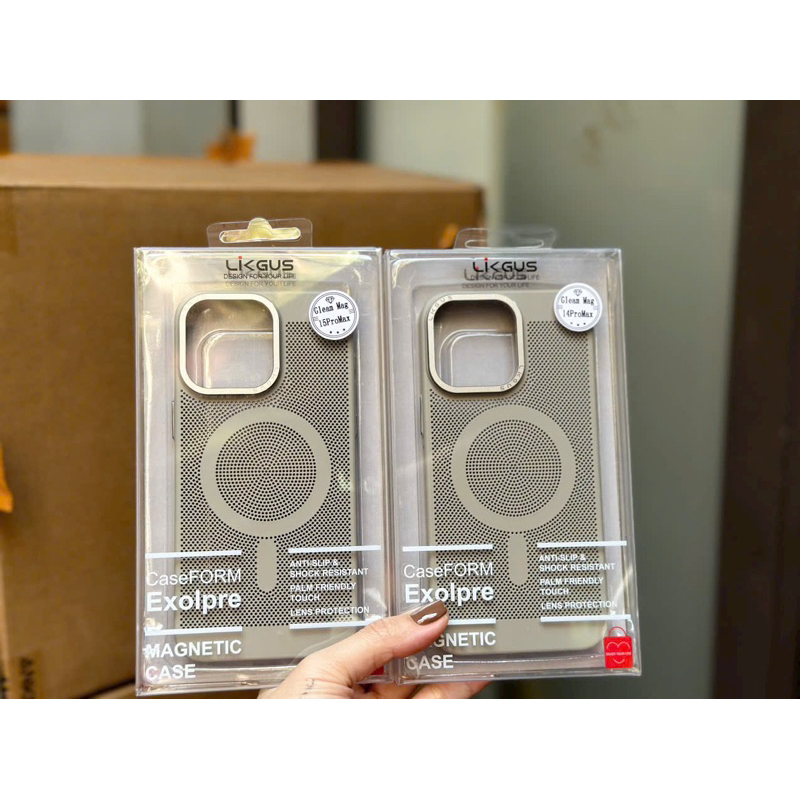 Ốp Likgus Lưng cứng tản nhiệt từ tính ip15 pro / ip15 pro max | Shopee Việt Nam