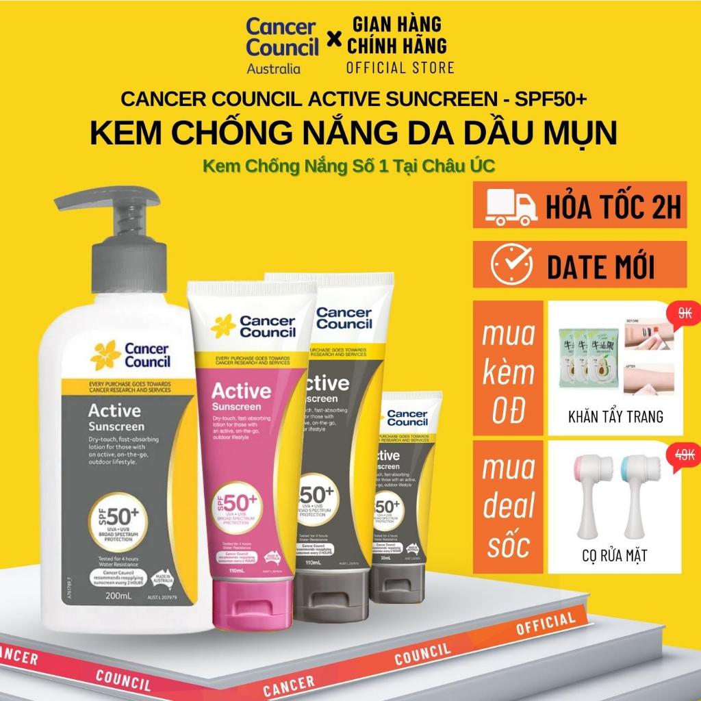 Kem Chống Nắng Cancer Council Active SPF 50+/ PA ++++ | Shopee Việt Nam