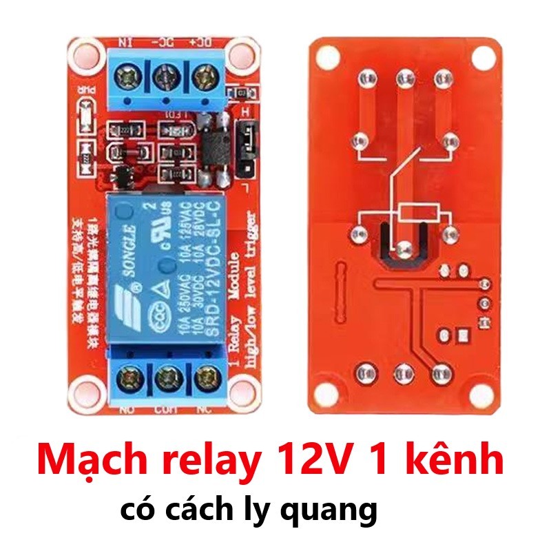 Mạch relay 1 kênh 5V/12V/24V có cách ly quang | Shopee Việt Nam