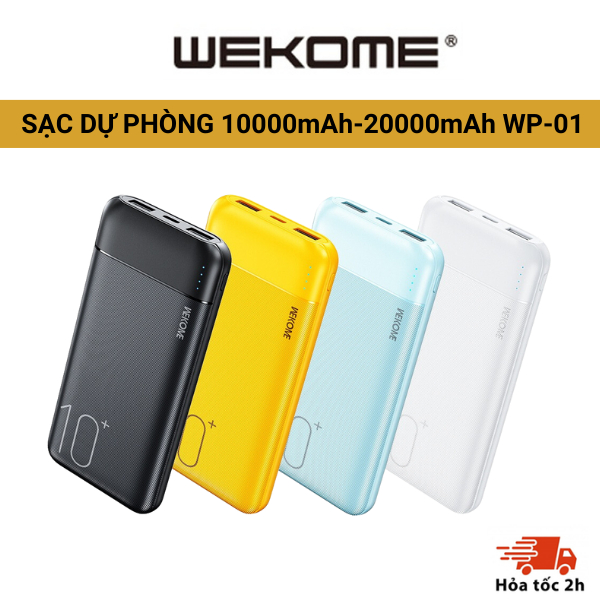 Pin sạc dự phòng WEKOME WP- 01 Dung lượng pin 10000mAh/20000mAh- Sạc ...