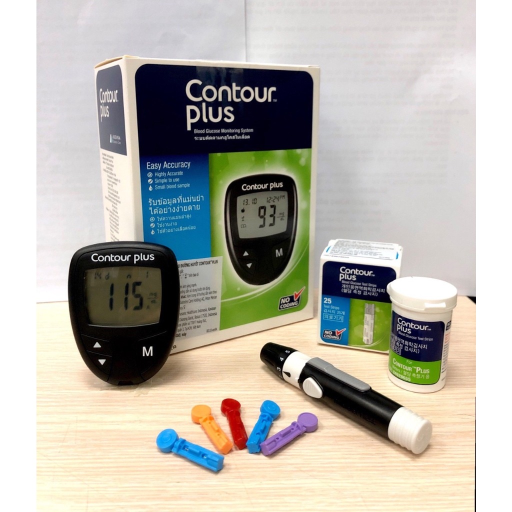 [DATE 10/2024] HỘP 25 Que test thử đường huyết Bayer Contour Plus, Que ...