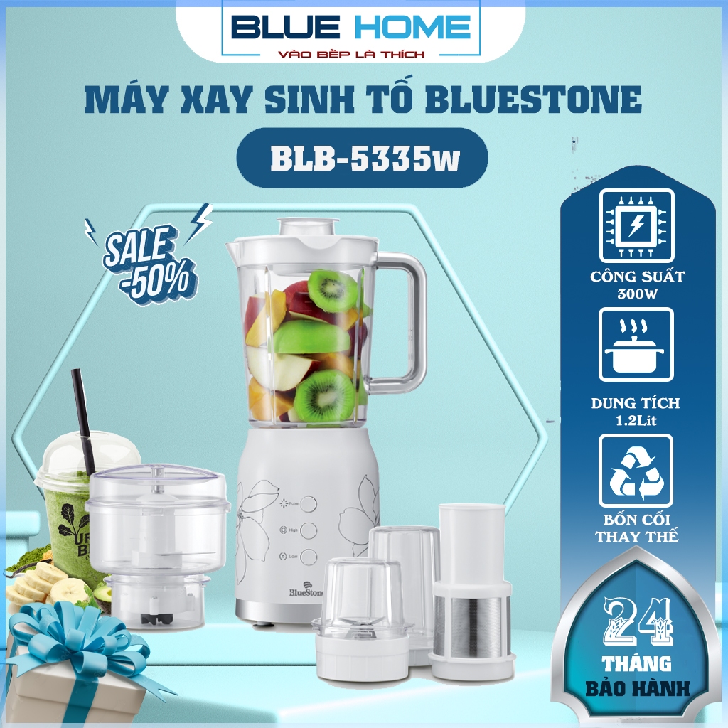 Máy Xay Sinh Tố BlueStone BLB-5335w,4 Cối Xay Đa Năng, 1.2Lit - 300w, Hàng Chính Hãng | Shopee ...