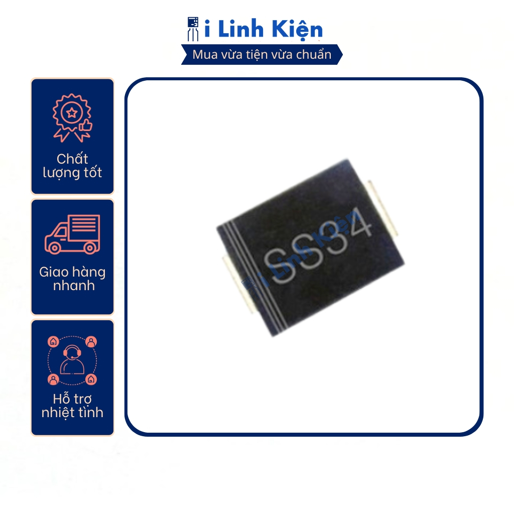 Diode SS34-SMC 1N5822 Schottky 40V 3A (10c) chất lượng tốt. | Shopee Việt Nam
