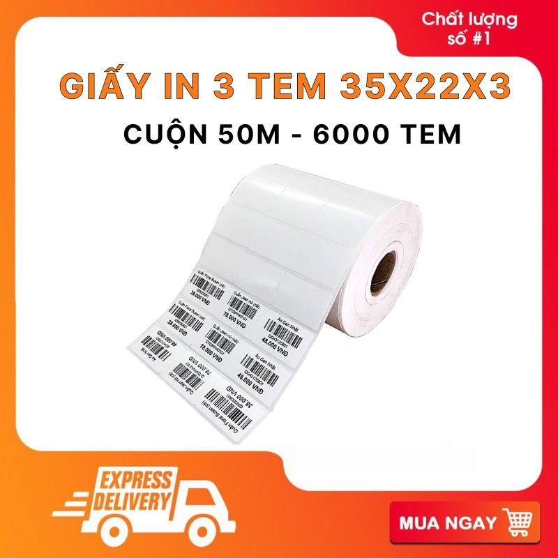 GIẤY IN 3 TEM - IN TEM TRÀ SỮA, IN TEM DÁN CỐC, GIẤY IN TEM MÃ VẠCH ...