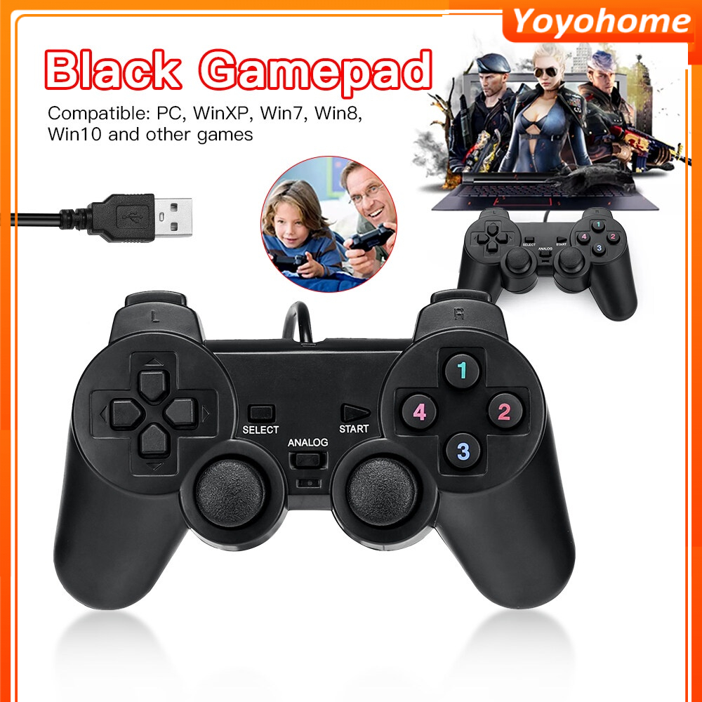 Tay cầm chơi game cho PC/Laptop, PS2cổng USB đen | Shopee Việt Nam