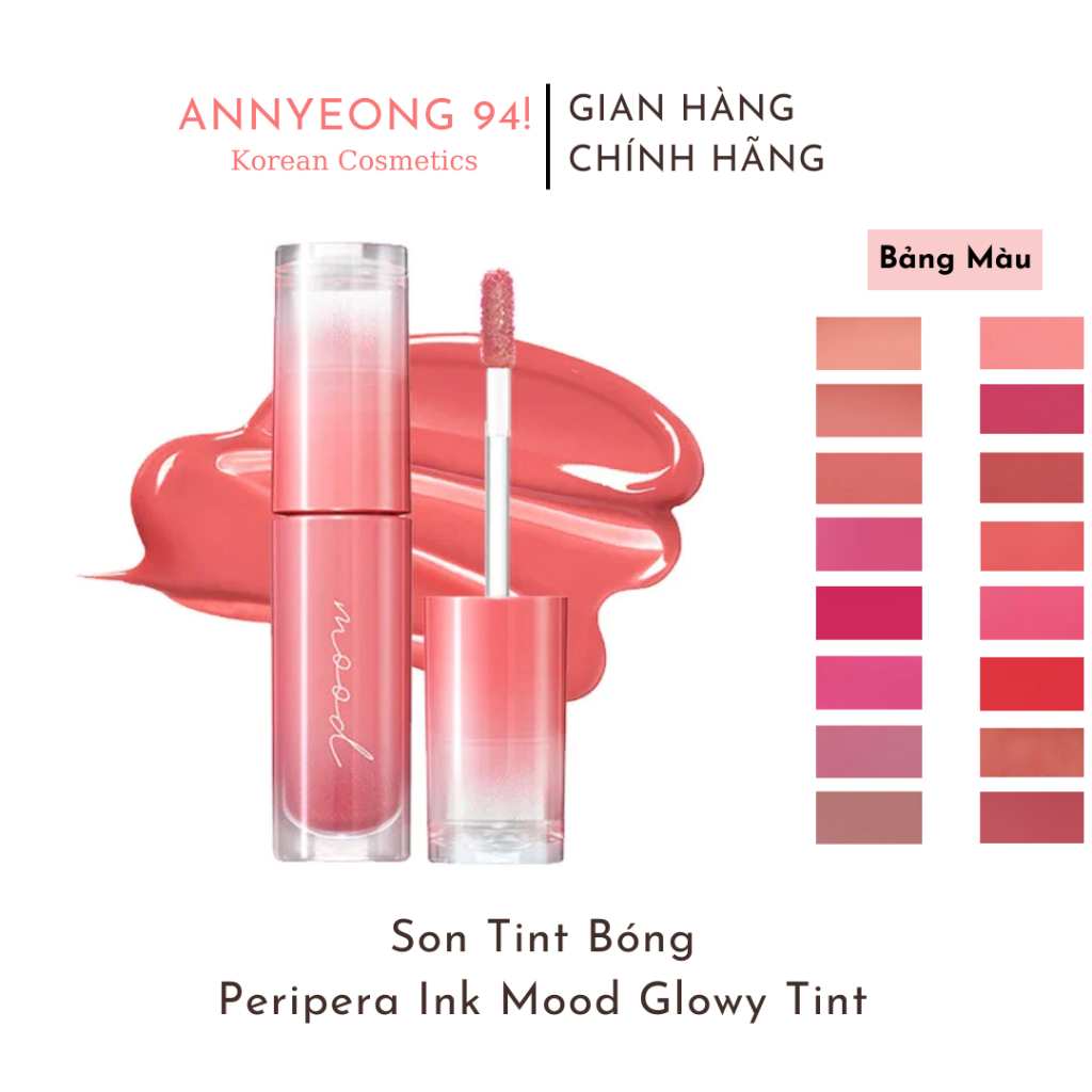 Son Tint Bóng Peripera Ink Mood Glowy Tint 4g Màu Mới | Shopee Việt Nam