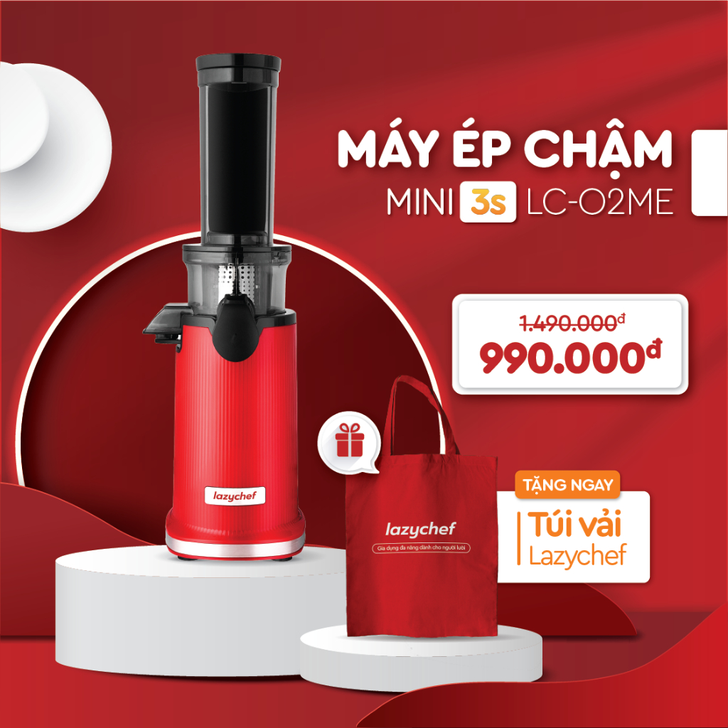 MÁY ÉP CHẬM MINI 3S LAZYCHEF - THÁO LẮP TRONG 3 GIÂY, bảo hành chính ...