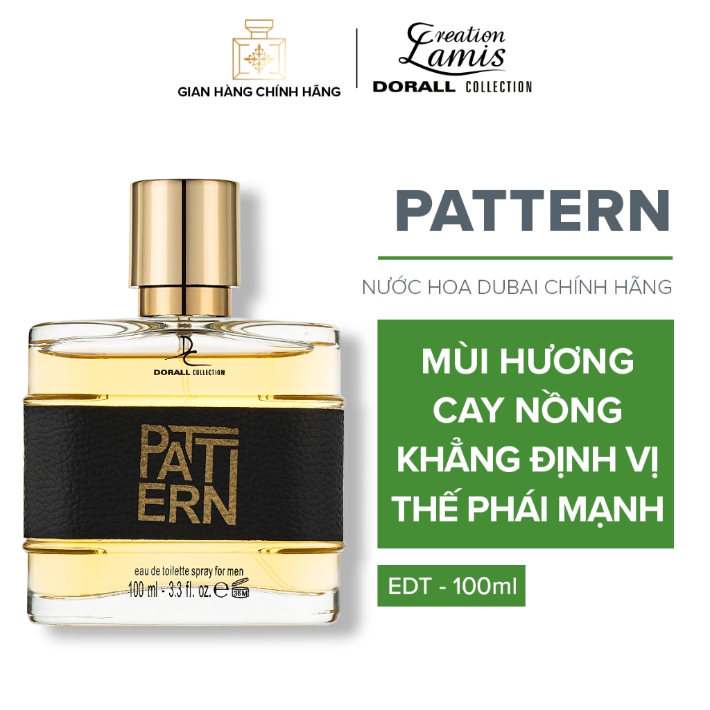Nước hoa nam Dorall Collection Pattern 100ml mùi hương nam tính, cuốn hút, độ bám và tỏa hương ...