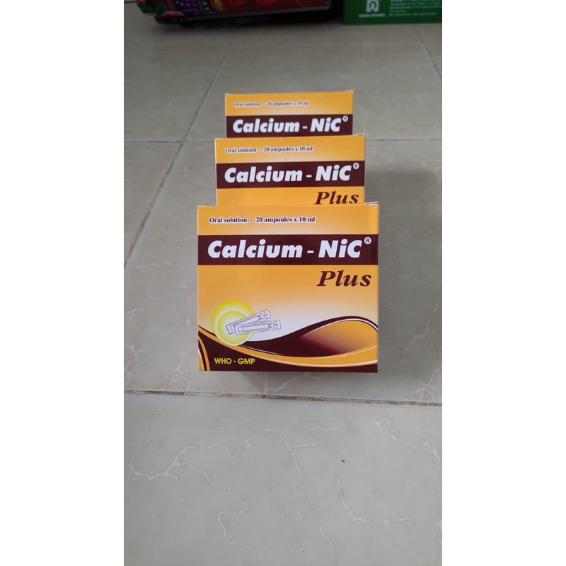 ( Chính hãng ) Calcium Nic Plut hộp 20 ống giúp bổ sung canxi cho xương ...