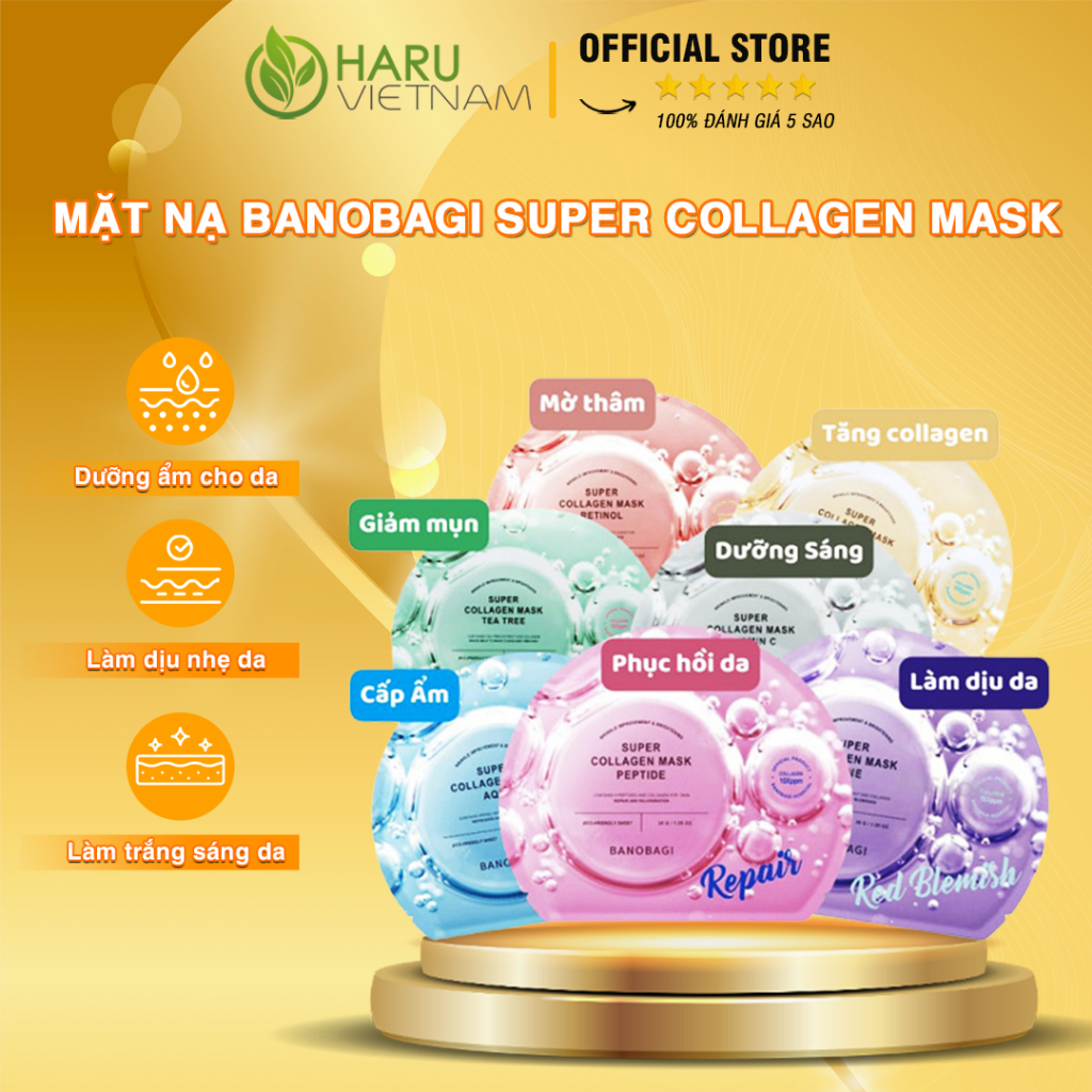 Mặt Nạ Banobagi SUPER COLLAGEN MASK - Mặt Nạ Dưỡng Da Haru Derma VN ...