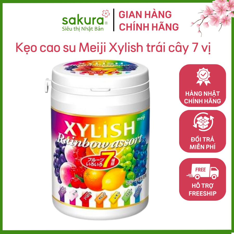 Kẹo cao su Meiji Xylish trái cây 7 vị - Hàng Nhật nội địa | Shopee Việt Nam