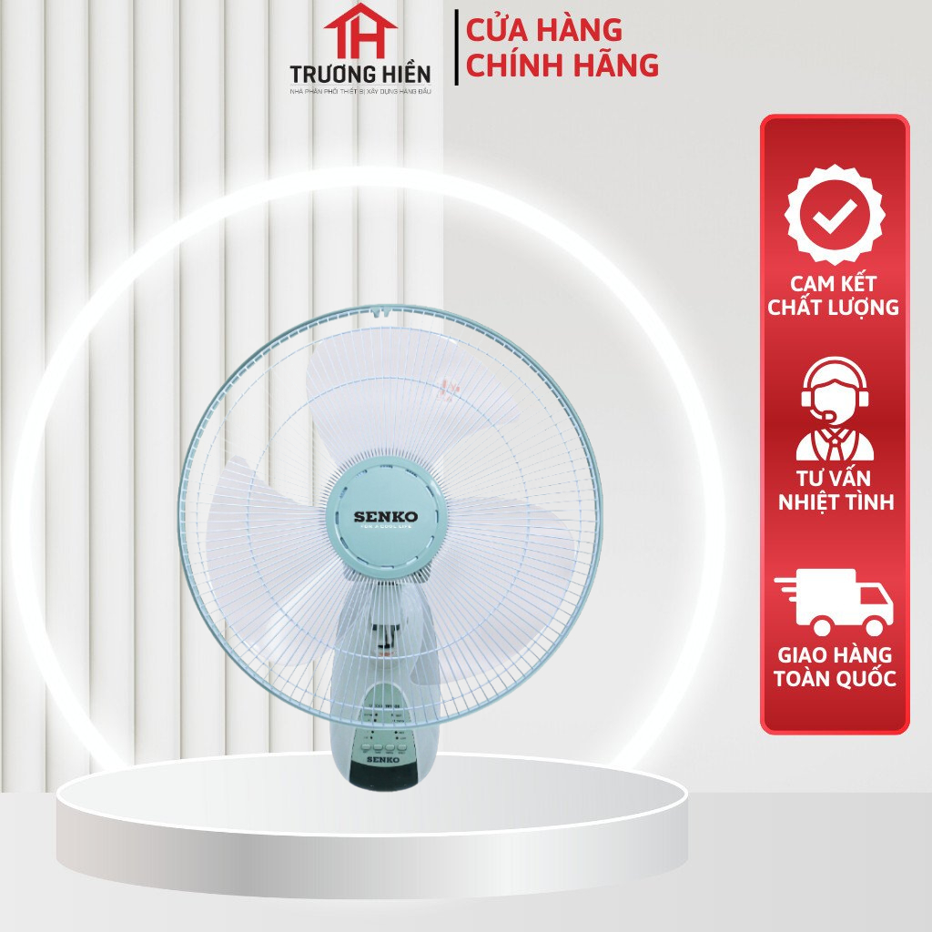 Quạt treo tường điều khiển Senko TR1628 Công suất 47 W Giao màu ngẫu ...