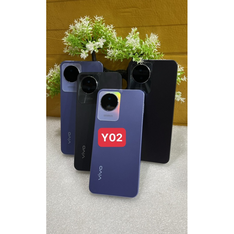Vỏ điện thoại Vivo Y02 zin mới full bộ có luôn khay sim với kính camera ...
