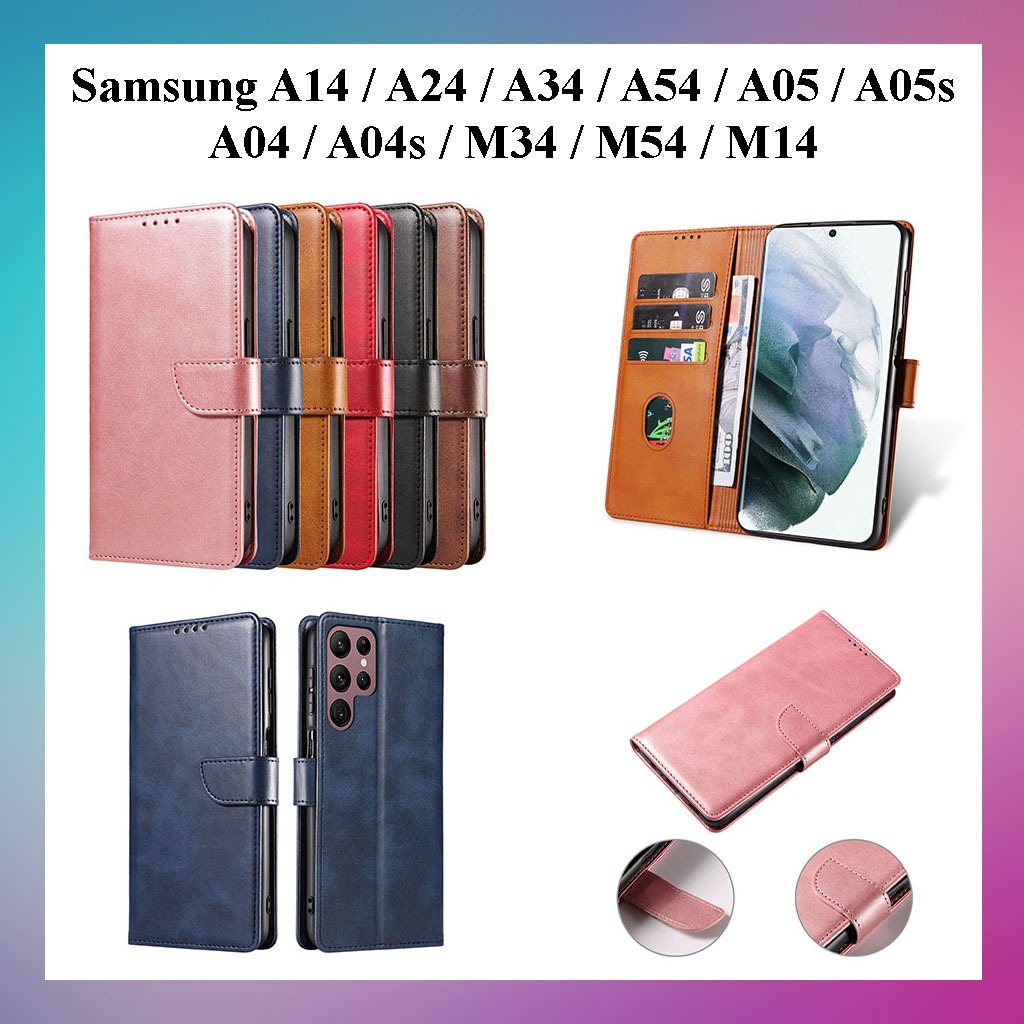 Bao da dạng ví Samsung A14 5G, A23 5G, A24, A34 5G, A54 5G, M14 5G, A04, A04s, A05, A05s, M34 ...