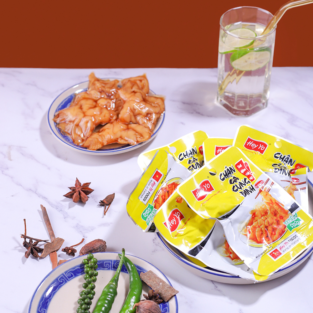 COMBO 10 Chân gà rút xương Cung Đình Heyyo thơm ngon Cay nhẹ Mina Food ...