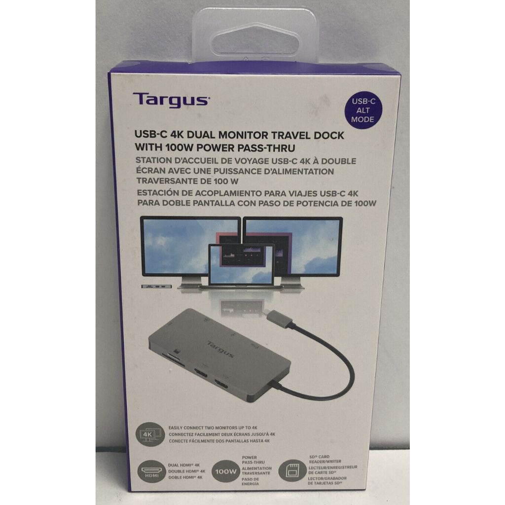 [Original] Hub Targus 7 in 1 cổng USB-C xuất 2 màn 4K 60Hz 100W PD ...