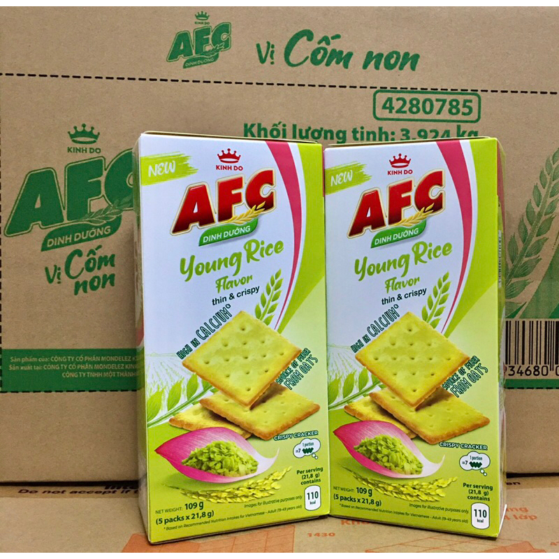 Bánh AFC vị Cốm Non 5gói/hộp | Shopee Việt Nam