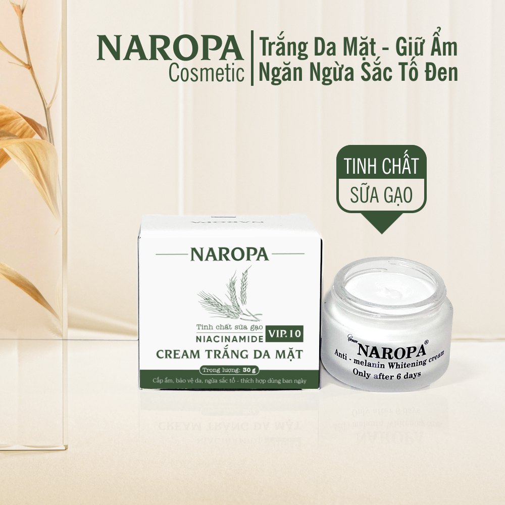 Kem Trắng Da Mặt NAROPA Whitening (30gam) chuyên dùng ban ngày, cấp ẩm ...