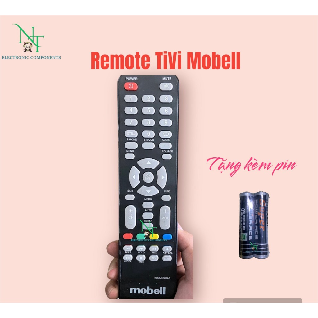 Remote điều khiển TiVi MOBELL LED , LCD . Đồ bấm tivi MOBELL . Tặng kèm ...