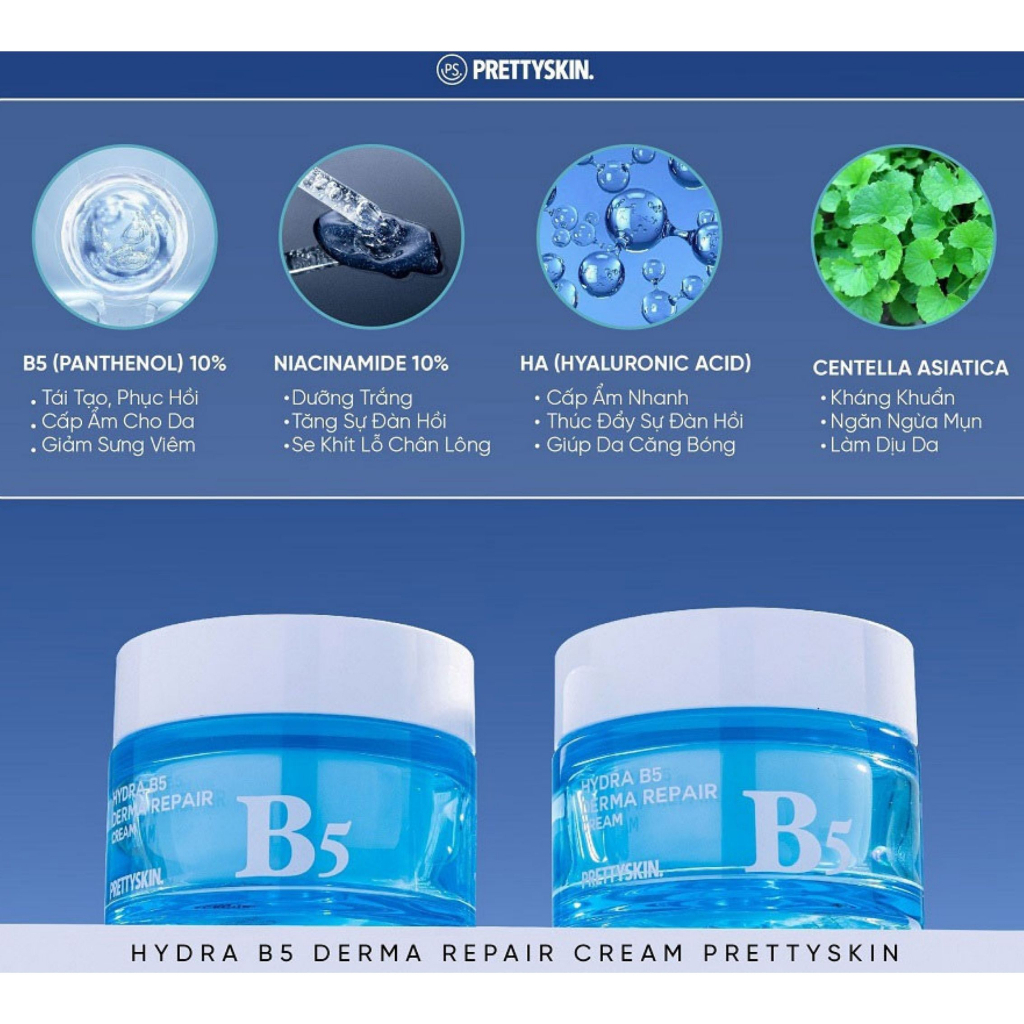 Sữa dưỡng ẩm - Kem dưỡng trắng da B5 Pretty Skin 52ml Phục hồi, dưỡng ...
