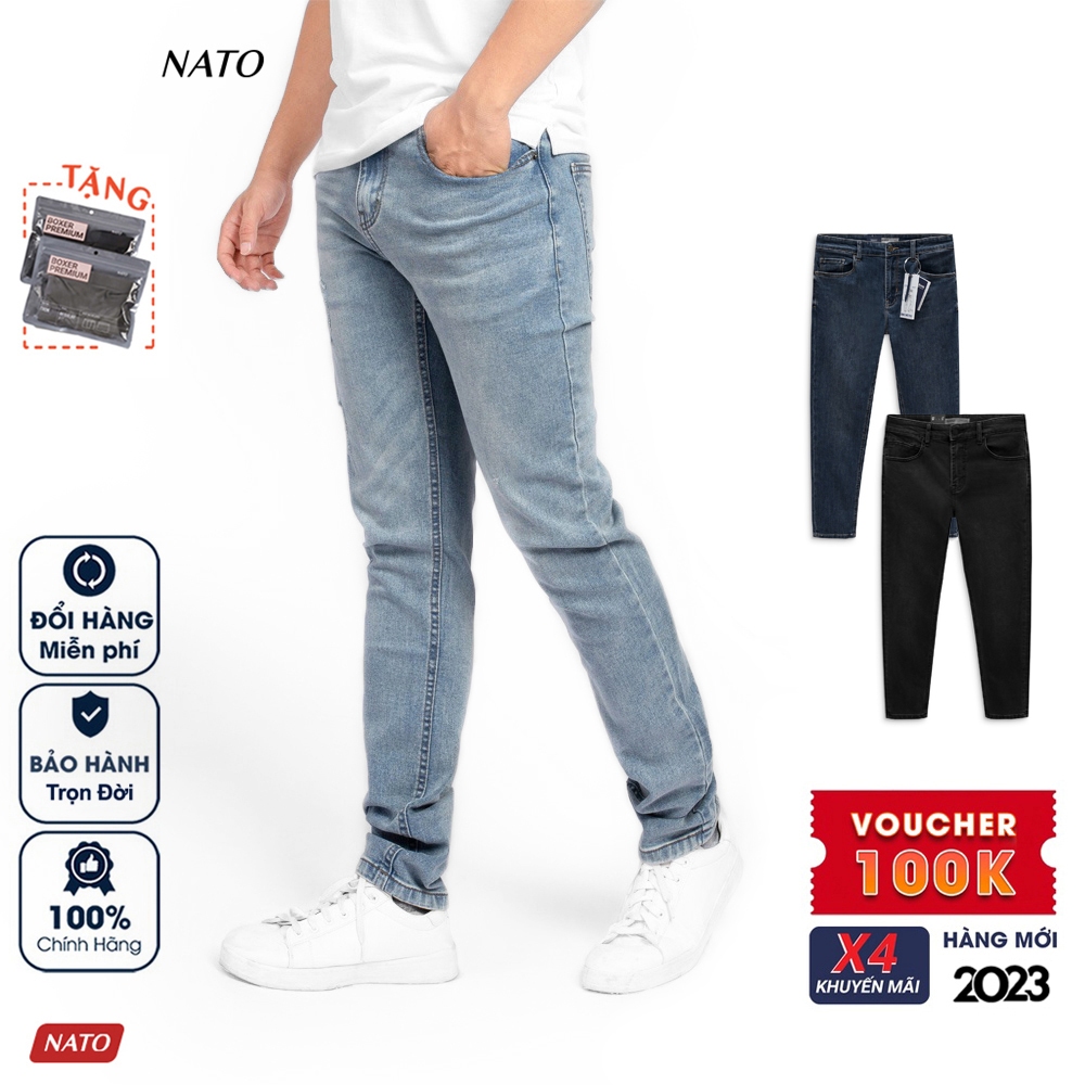 Quần Jean Nam JEANS Vải Cao Cấp Xuất Trơn Dày Màu Xanh Đen Navy Đẹp ...