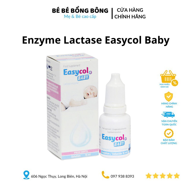 Enzyme Lactase Easycol Baby Ngăn Ngừa Tiêu Chảy, Nôn Trớ, Hấp Thu Kém ...