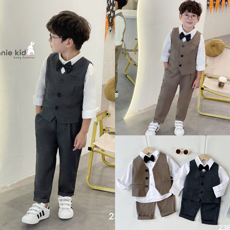 Set gile công tử 4ct cao cấp bé trai | Shopee Việt Nam