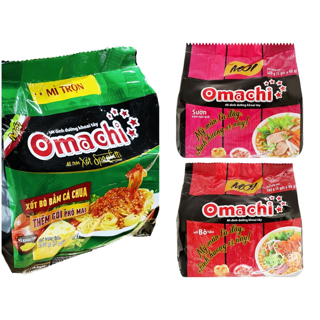 Lốc 5 gói mì khoai tây Omachi 80g | Shopee Việt Nam