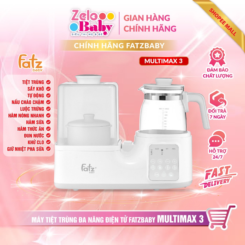 Máy tiệt trùng sấy khô, hâm sữa và đun nước đa năng Fatz baby Multimax ...