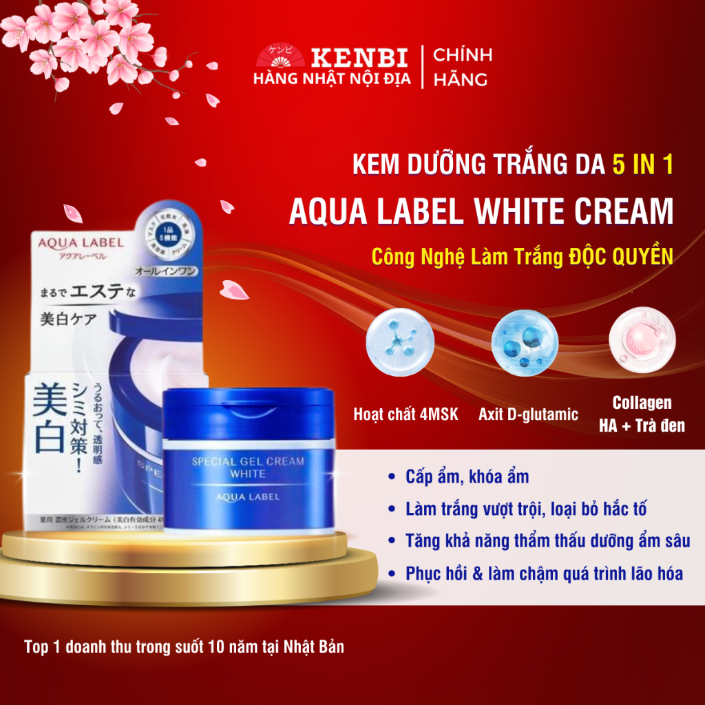 Kem Dưỡng Aqualabel Xanh 90g dưỡng trắng sáng da Nhật Bản - shop hàng Nhật Kenbi | Shopee Việt Nam