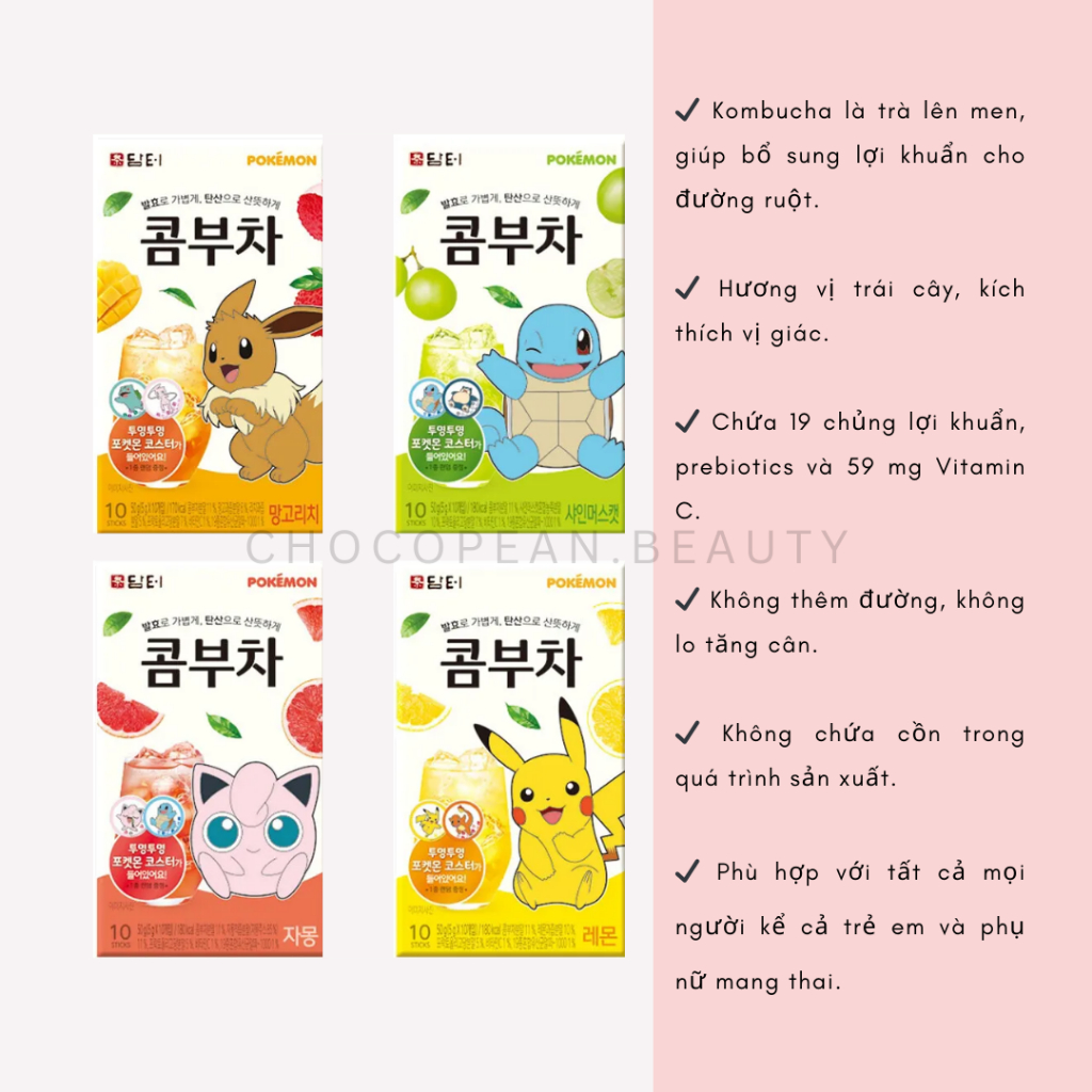 [40 gói x 5g] Trà Kombucha Pokemon Hàn Quốc | Shopee Việt Nam