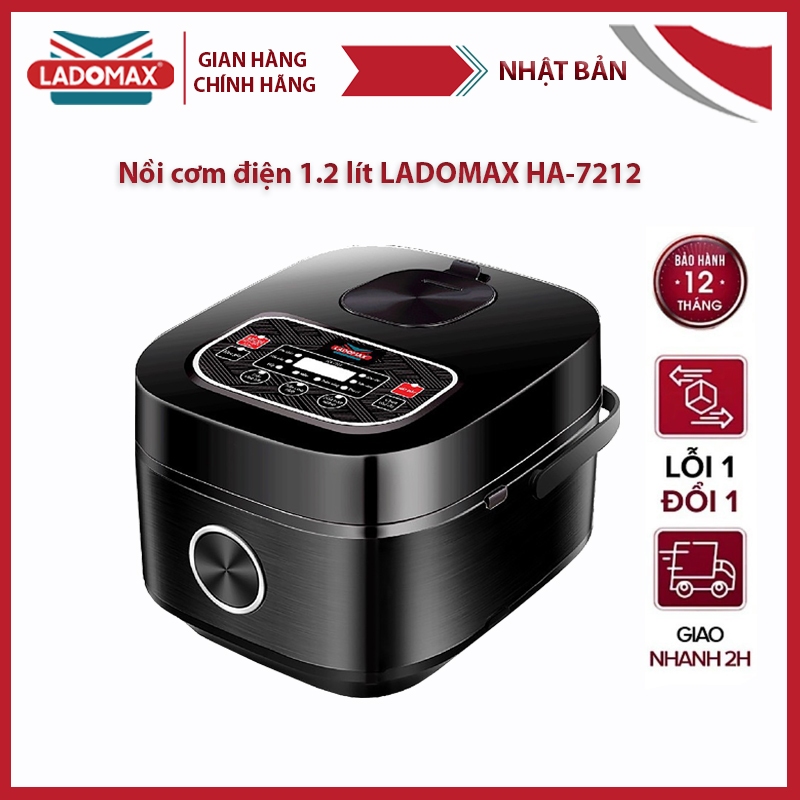 Nồi cơm điện tử đa năng 1.2L LADOMAX HA-7212- ,Phủ men chống dính ...
