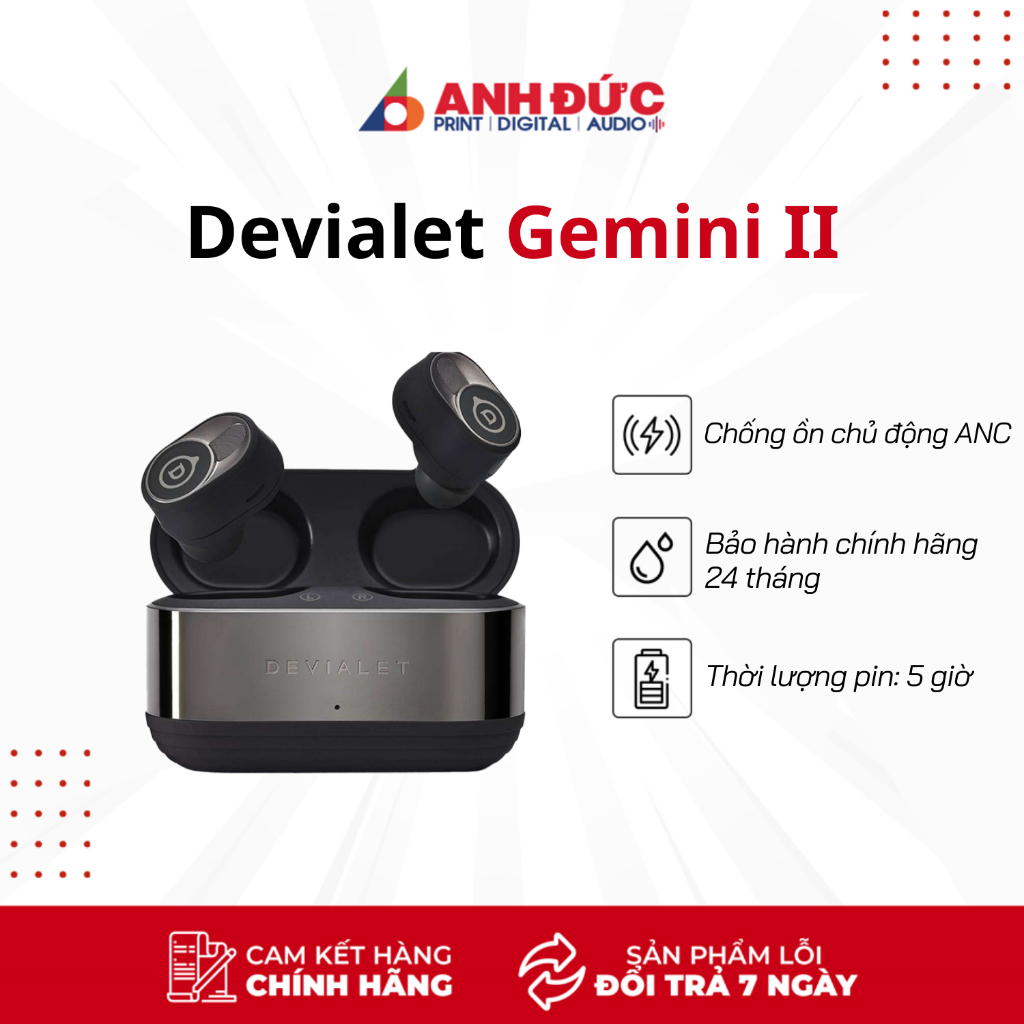 Tai Nghe Nhét Tai True Wireless Devialet Gemini II - Hàng Chính Hãng | Shopee Việt Nam