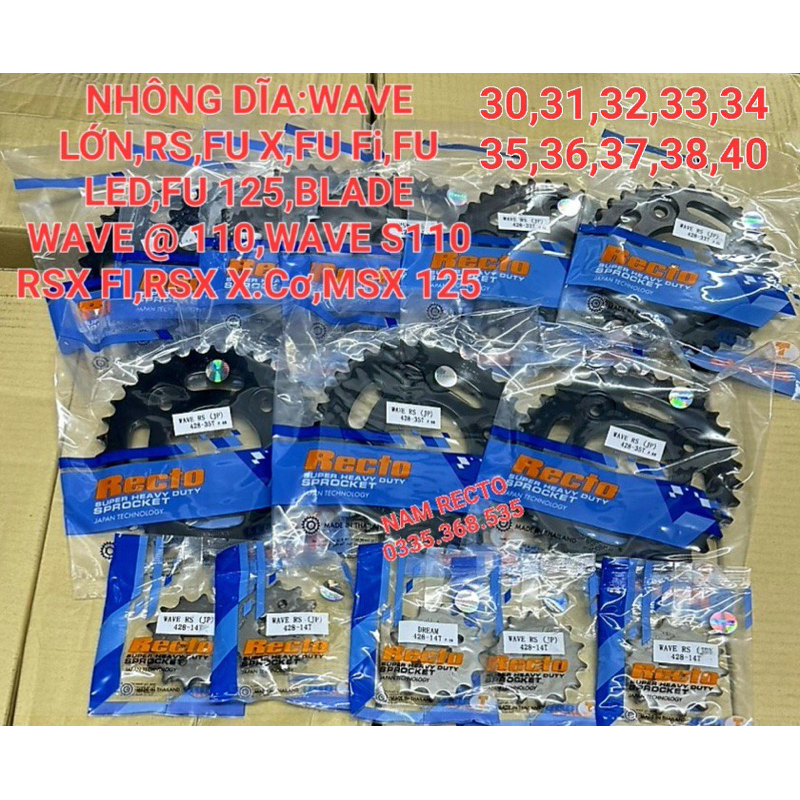 Nhông Dĩa sau[9Ly]Wave rs,rsx x.cơ,rsx fi,wave s110,fu 125,future x,blade,msx 125 30,31,32,33,34 ...