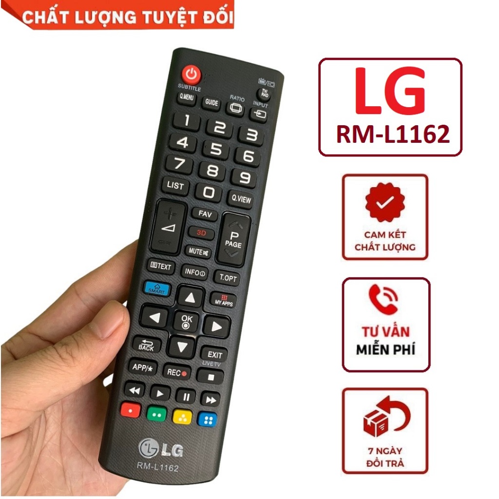 Điều khiển tivi LG RM-L1162, Remote tv LG thường L116 các dòng Tivi LG từ đời 2014 đến 2020 ...