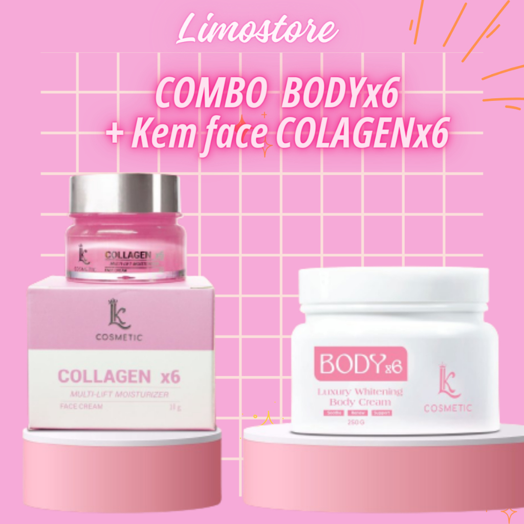Combo kem body x6 Linh Kool + face Colagenx6, dưỡng ẩm, dưỡng trắng ...