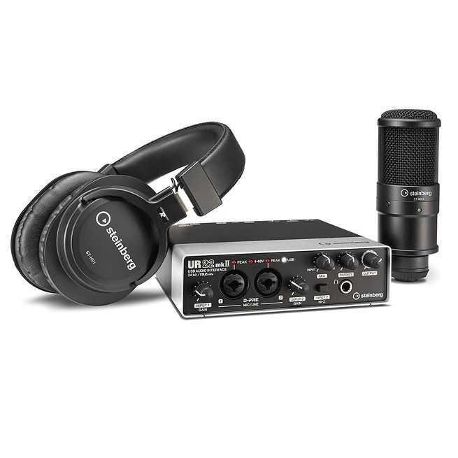 Bộ sản phẩm micro cạc thu và tai nghe Steinberg UR22 MK2 Recording Pack ...