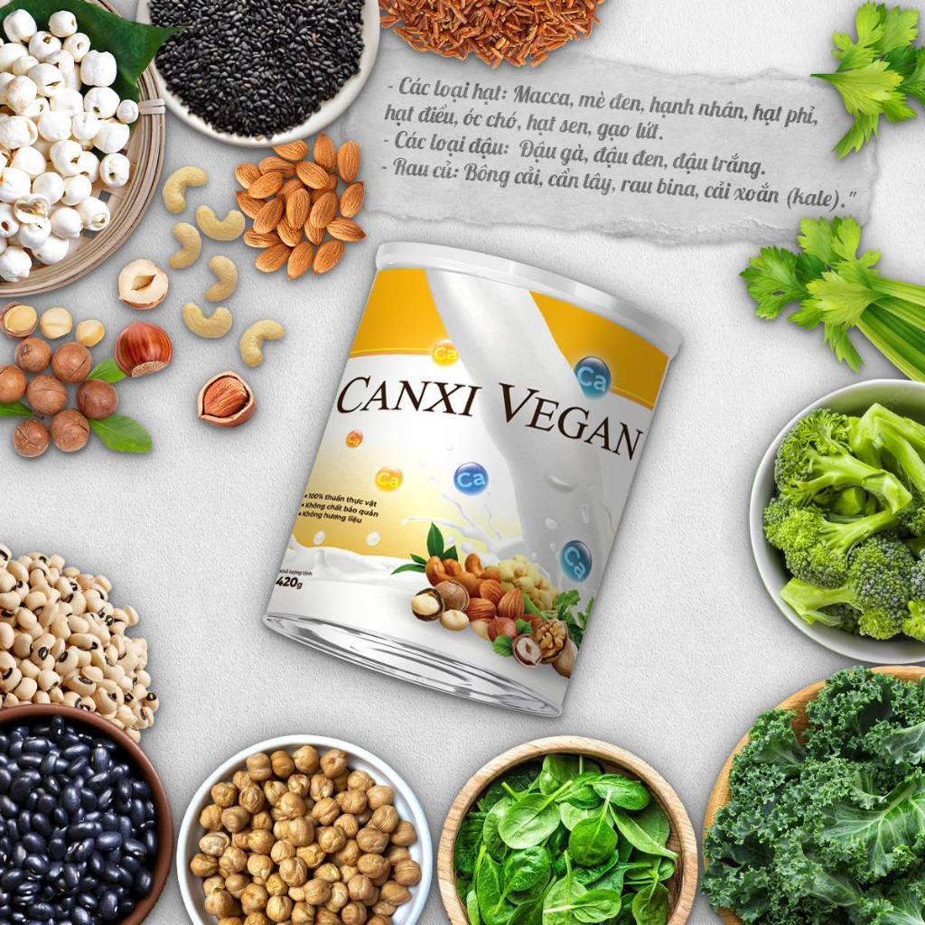 CANXI VEGAN - Bột canxi vegan Tâm An 420gram -Hỗ Trợ Xương Khớp Chắc ...