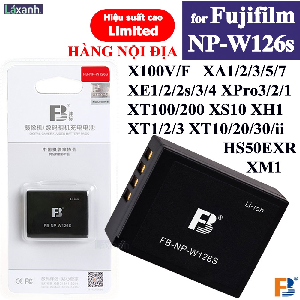 Pin máy ảnh FB nội địa Fujifilm X100V/F XT100 XT200 XT1 XT2 XT3 XT30 XT20 XT10 XPro1 2 3 XH1 ...